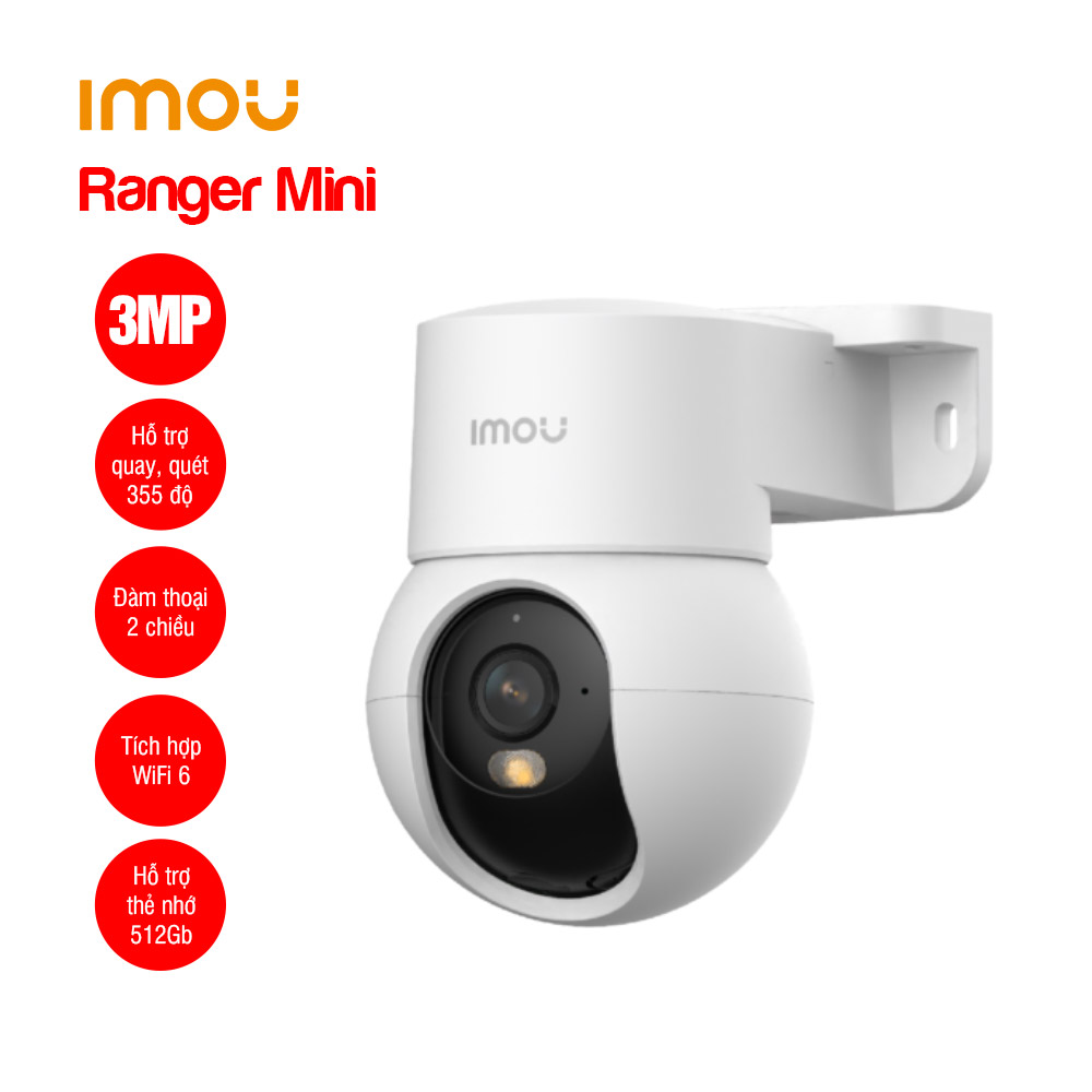 Trọn bộ Camera Wifi trong nhà iMOU Ranger Mini 3MP